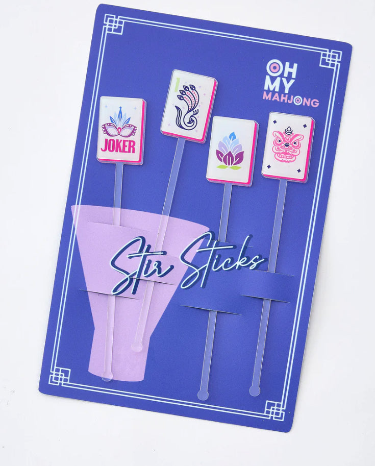 Mahjong Inspired Acrylic Cocktail Stir Sticks – Darling's Fine Things