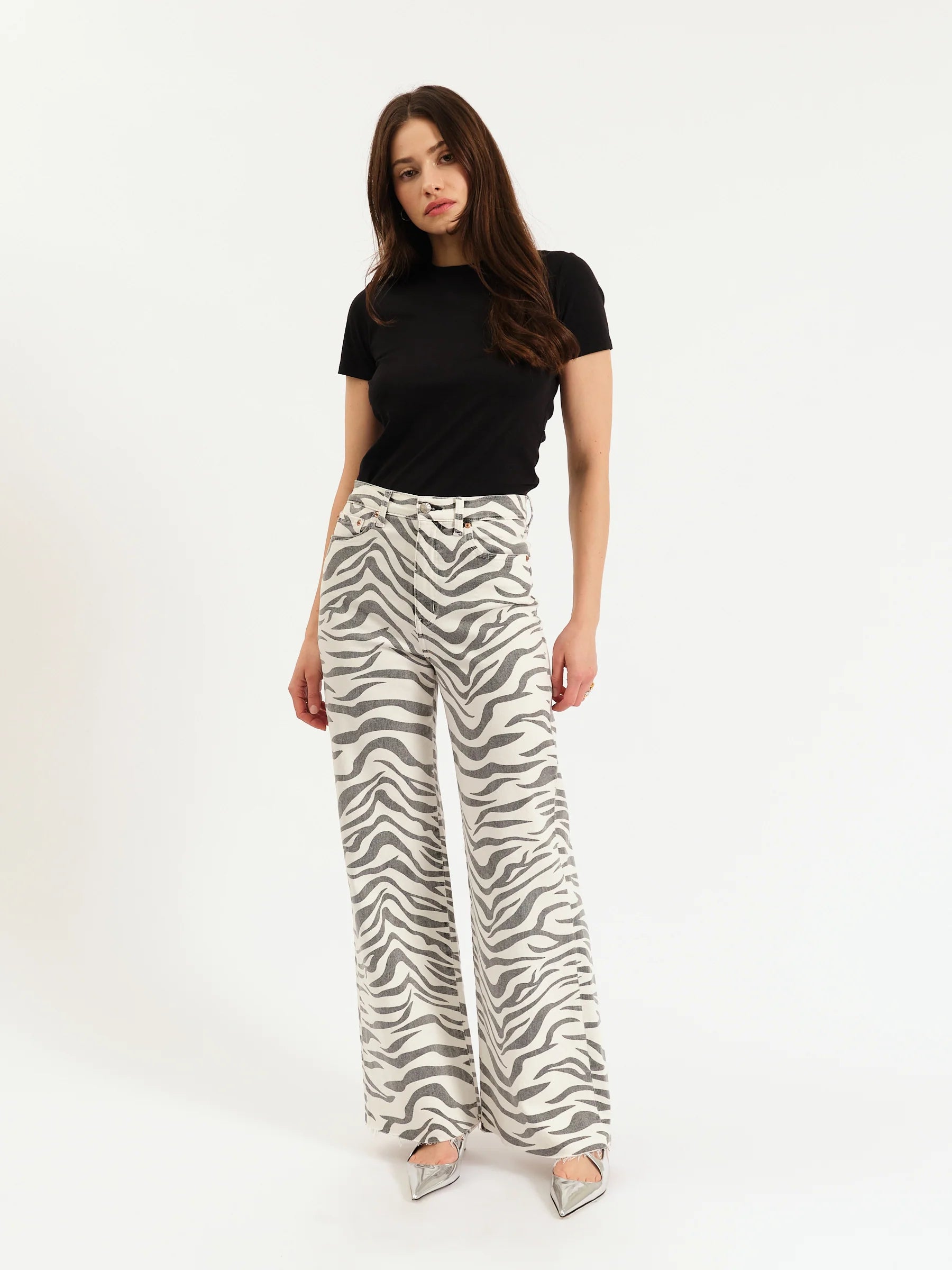 FAR OUT HIGH RISE WIDE-ZEBRA – Darling's Fine Things