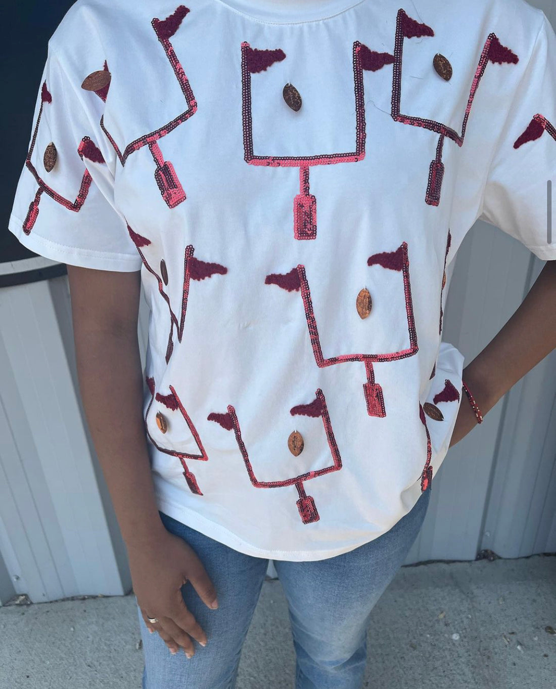 Field Goal Tee - Black and Red – Darling's Fine Things